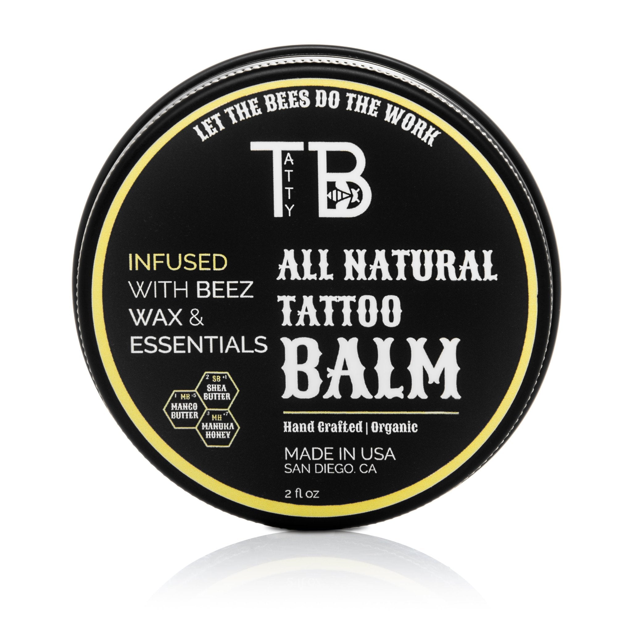 Tattybee All-Natural Shea Butter Infused Tattoo Before & Aftercare Balm ...